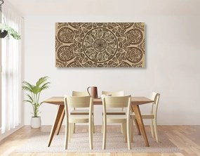 Obraz Mandala s abstraktním přírodním vzorem - 120x60 cm