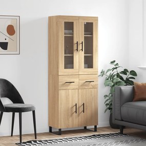 Skříň highboard dub sonoma 69,5 x 34 x 180 cm kompozitní dřevo 3198556