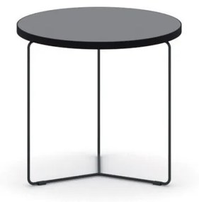 Kulatý konferenční stůl TENDER, výška 380 mm, průměr 500 mm, grafitová