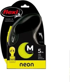 Flexi Neon M pásek 5m černo-žluté / Vodítko