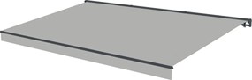 Elektrická markýza s LED osvětlením BestBerg BBSU-EL495LG / 495 x 300 cm / světle šedá
