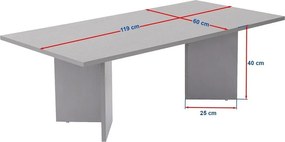 Černý matný konferenční stolek 60x119 cm Sabin – Kalune Design