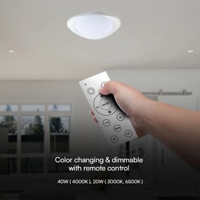 LED Solution Bílé LED stropní svítidlo kulaté 450mm 20/40W CCT s DO 23593