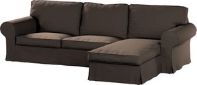 Potah na pohovku IKEA Ektorp 2-místná s lenoškou barva hnědá látka pletený vzor