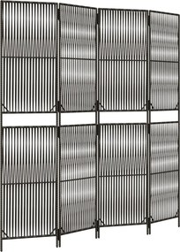 vidaXL Dělicí stěna 4 panely polyratan [365392] Barva: Hnědá
