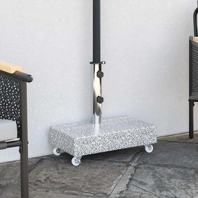 Stojan na slunečník světle šedý 45 x 25 x 8,3 cm žula 313666