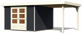Dřevěný zahradní domek ASKOLA 6 s přístavkem 240 Lanitplast