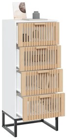 Komoda bílá 40 x 30 x 95 cm kompozitní dřevo,  352124