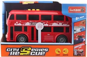 Orion Dvoupatrový autobus doubledecker červený 18 cm / Plast / Světlo