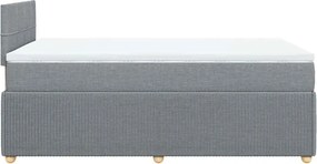 Box spring postel s matrací světle šedá 120 x 200 cm textil 3287423