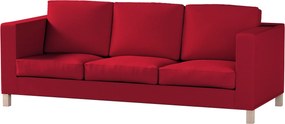 Potah na pohovku IKEA Karlanda 3-místná nerozkládací, krátký barva červená látka pletený vzor