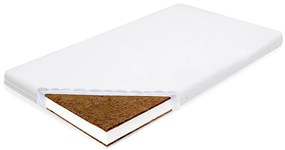 Dětská matrace New Baby STANDARD 140x70x8 cm kokos-molitan-kokos bílá