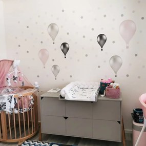 INSPIO Samolepky na zeď - Růžové samolepicí balóny v norském stylu