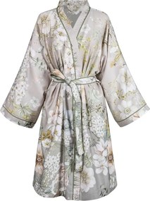 Kardol saténové kimono Emmets Garden - pastelové (Luxusní saténové kimono s květy)