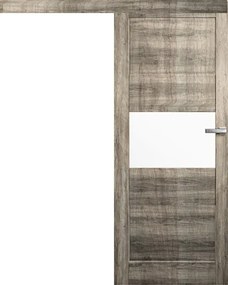 posuvné interiérové dveře na stěnu vasco doors TEO model 3 Průchozí rozměr: 70 x 197 cm, Orientace dveří: Levé dveře, Dekor: Ořech columbia