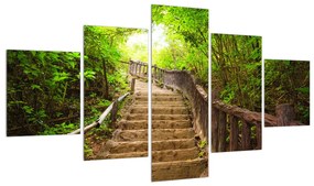 Obraz schodů vedoucích krajinou (125x70 cm)
