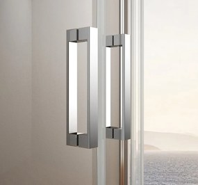 Bruckner Bruckner, BORG čtvrtkruhová sprchová zástěna 900x900x1950 mm, R550, čiré sklo, 751.090.1