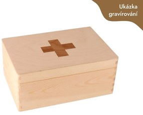 ČistéDřevo Dřevěný box s víkem 30 x 20 x 14 cm bez rukojeti