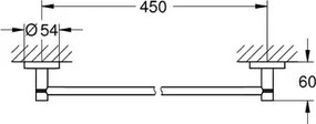 Grohe QuickFix Start - Držák ručníku - délka 45 cm chrom