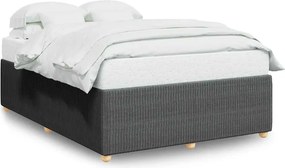Rám postele bez matrace tmavě šedý 160 x 200 cm textil 3284950