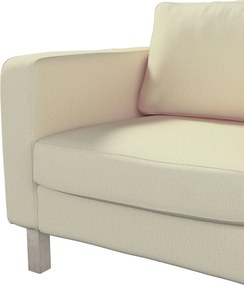 Potah na křeslo IKEA Karlstad, krátký barva krémová látka lesklé, pletený vzor
