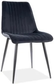Casarredo Jídelní čalouněná židle PIKI velvet černá/černá mat