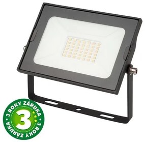 Prémiový ultratenký LED reflektor černý 30W 3000lm, denní, 3 roky