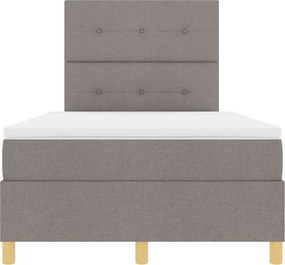 Postel s boxspringem s čelo Taupe 120 x 190 cm textil 3339606