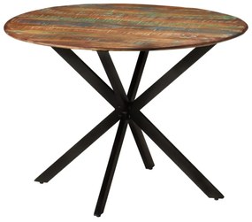 Jídelní stůl Ø 110 x 78 cm masivní recyklované dřevo a ocel,  338455 HangarStore.cz