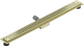 Mexen Flat, lineární podlahový žlab 80 cm, M15, zlatá matná, 1A24080-15