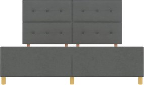 Rám postele s čelo Tmavě šedá 180 x 200 cm textil 3344747