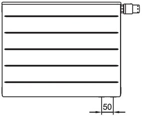 Kermi Therm X2 LINE-V deskový radiátor 12 605 x 905 PLV120600901R1K