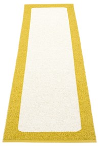 Oboustranný vinylový koberec Pappelina ILDA Mustard/Vanilla velikost: 70x240cm