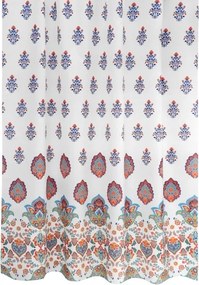 Bellatex Koupelnový závěs 180x200 cm Ornament Oranžová,Modrá