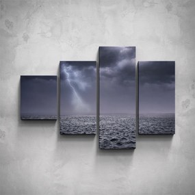 4-dílný obraz - Bouře na moři - PopyDesign
