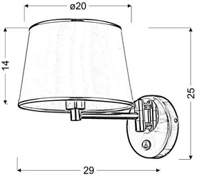 Nástěnná lampa IBIS Candellux 2