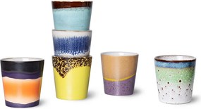 Modrý retro hrnek na kávu Coffee 70s Lagune - Ø7,5*8cm / 180ml
