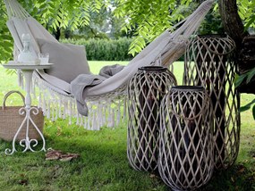 Béžová režná bavlněná hamaka se střapci Hammock - 150*245 cm