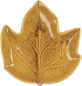 Dekorační keramický talířek ve tvaru listu Retro Uniq - 14*13*2 cm