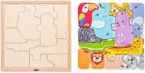 Woody Puzzle na desce - Zvířátka / od 1 roku