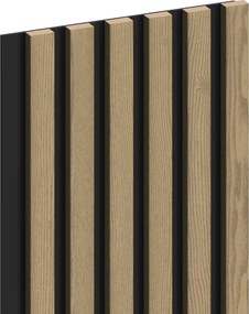 Mexen Lam-B, akustické stěnové lamely 275 × 30 cm, HDF deska 4 mm, technická dýha, dub ušlechtilý, S100-275307-3015-004