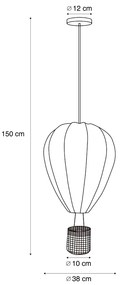Dětské závěsné svítidlo Modrý horkovzdušný balón - Air Balloon