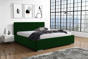 Eka Čalouněná postel Shadow - Kronos 160x200 cm Barva látky: Azurová (13), Úložný prostor: Bez úložného prostoru