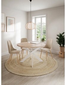 Kulatý jídelní stůl s deskou v dubovém dekoru ø 120 cm Ther – Marckeric