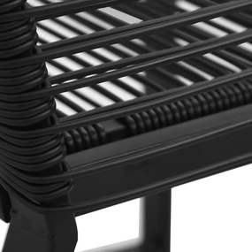 Zahradní židle 2 ks černé PVC ratan - Default Title