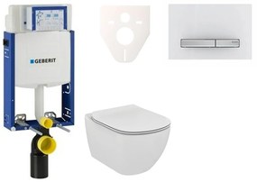 Cenově zvýhodněný závěsný WC set Geberit k zazdění + WC Ideal Standard Tesi 110.302.00.5NF8