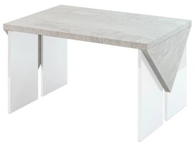 Konferenční stolek Tarni (světle šedá + lesk bílý). 1055246