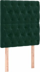 Čelo postele tmavě zelené 80x7x118/128 cm sametové 3116701