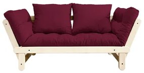 sofa BEAT by Karup - 73*162 cm natural (přírodní) + futon bordeaux 710
