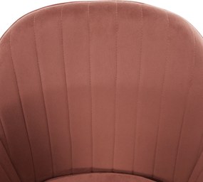 Designové křeslo, růžovohnědou Velvet látka, ZIRKON
